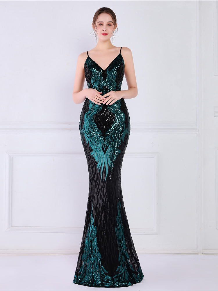 Flash fishtail evening dress