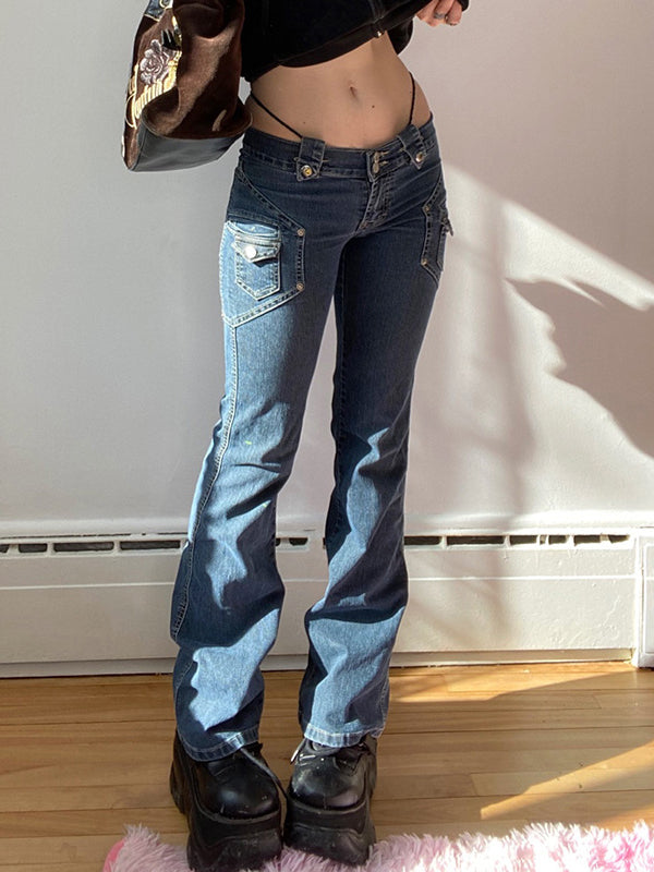 Low-rise Vintage Flared Jeans