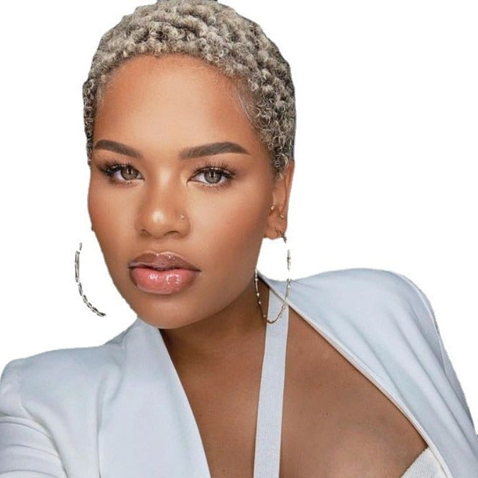 Small roll short hair wig